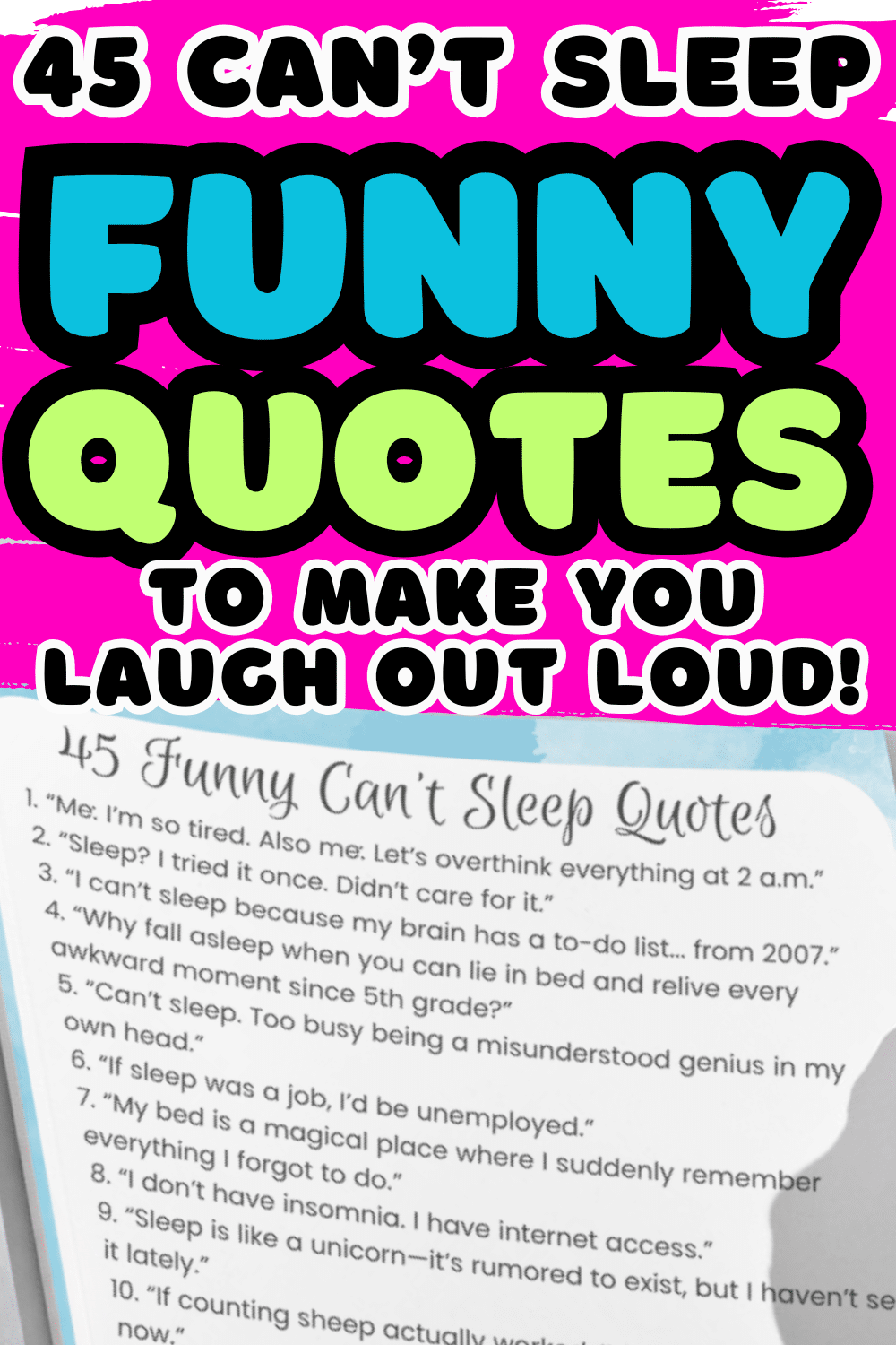 45 Can't Sleep Quotes Funny: To Laugh When Sweet Sleep Won't Come ...