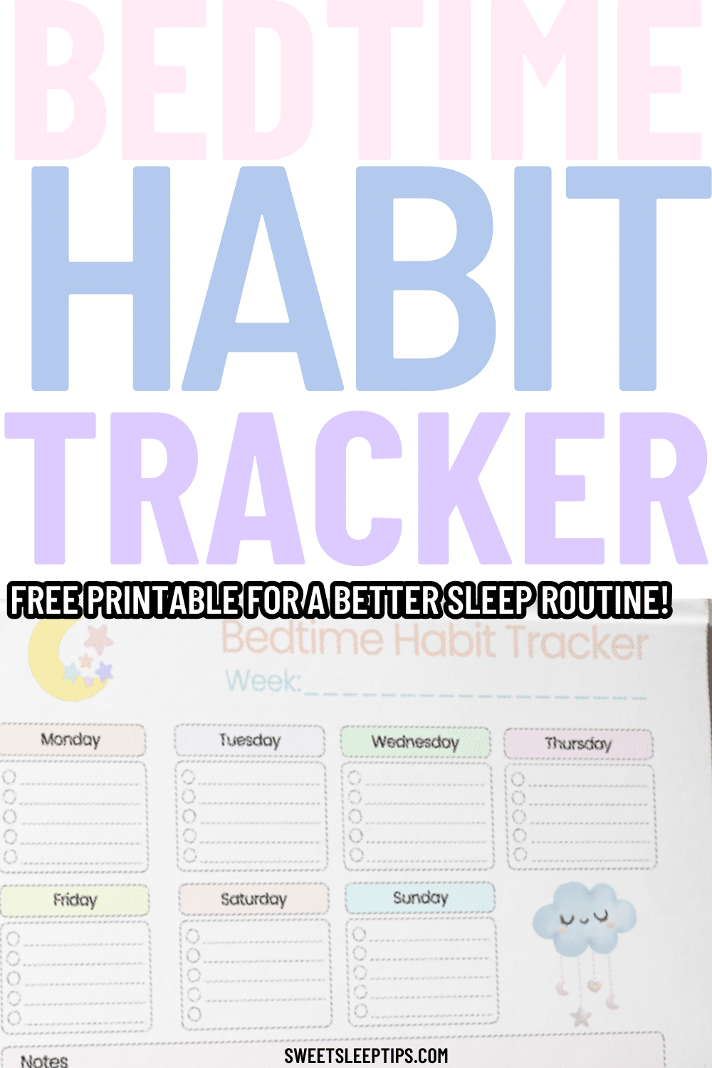 Bedtime Habit Tracker: Free Printable for a Better Sleep Routine ...