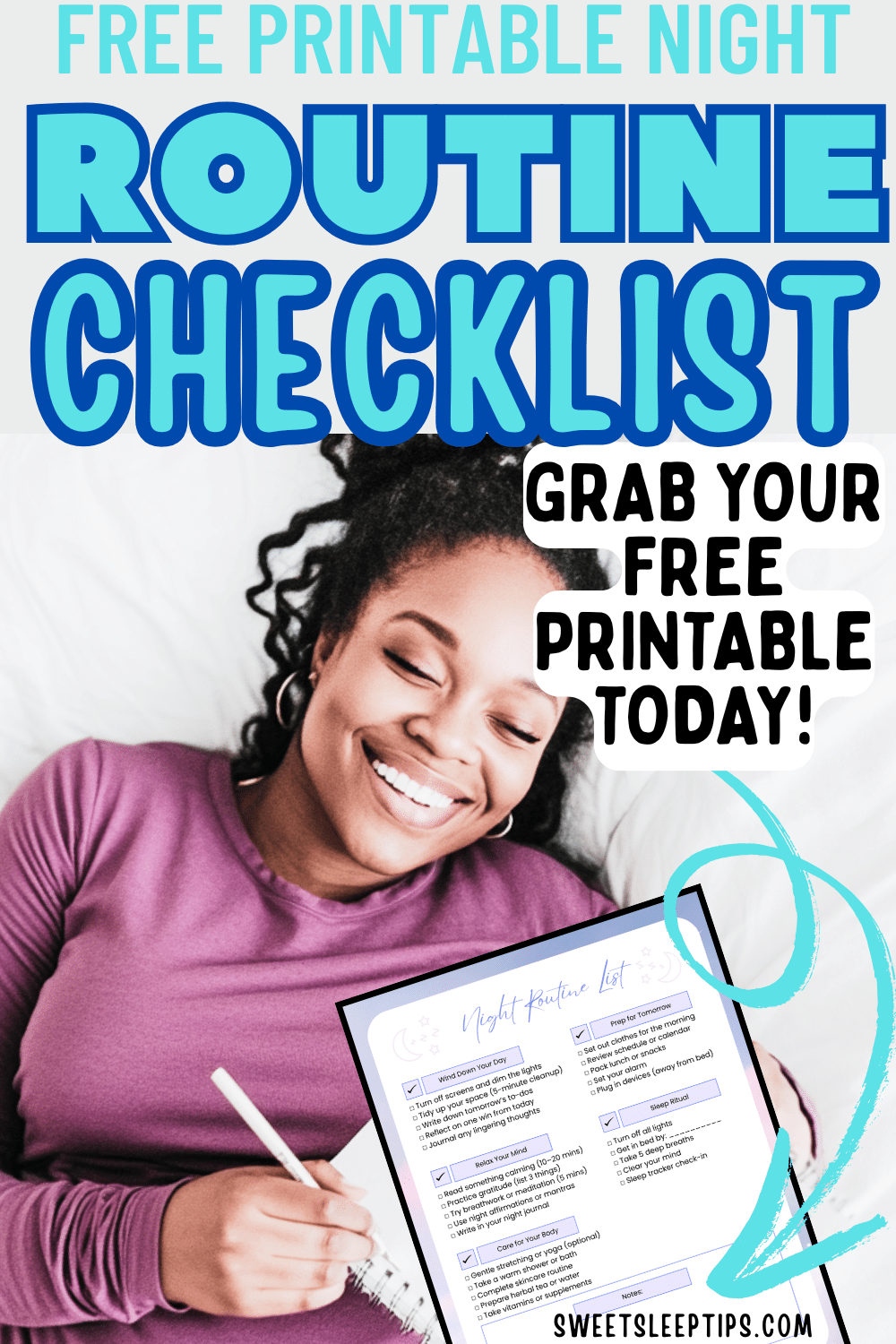 Night Routine List for Better Sleep [Free Printable + Simple Steps ...