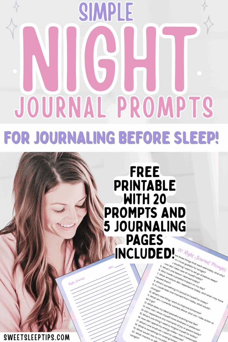 Simple Night Journal Prompts for Peace and Clarity [Free Printable ...