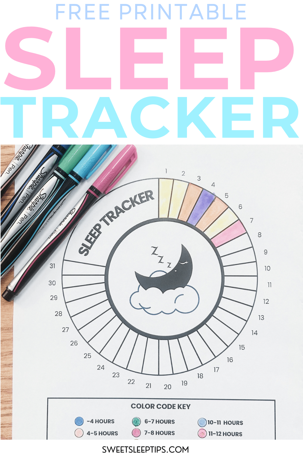 Free Printable Sleep Tracker to Finally Understand Your Sleeping Habits ...