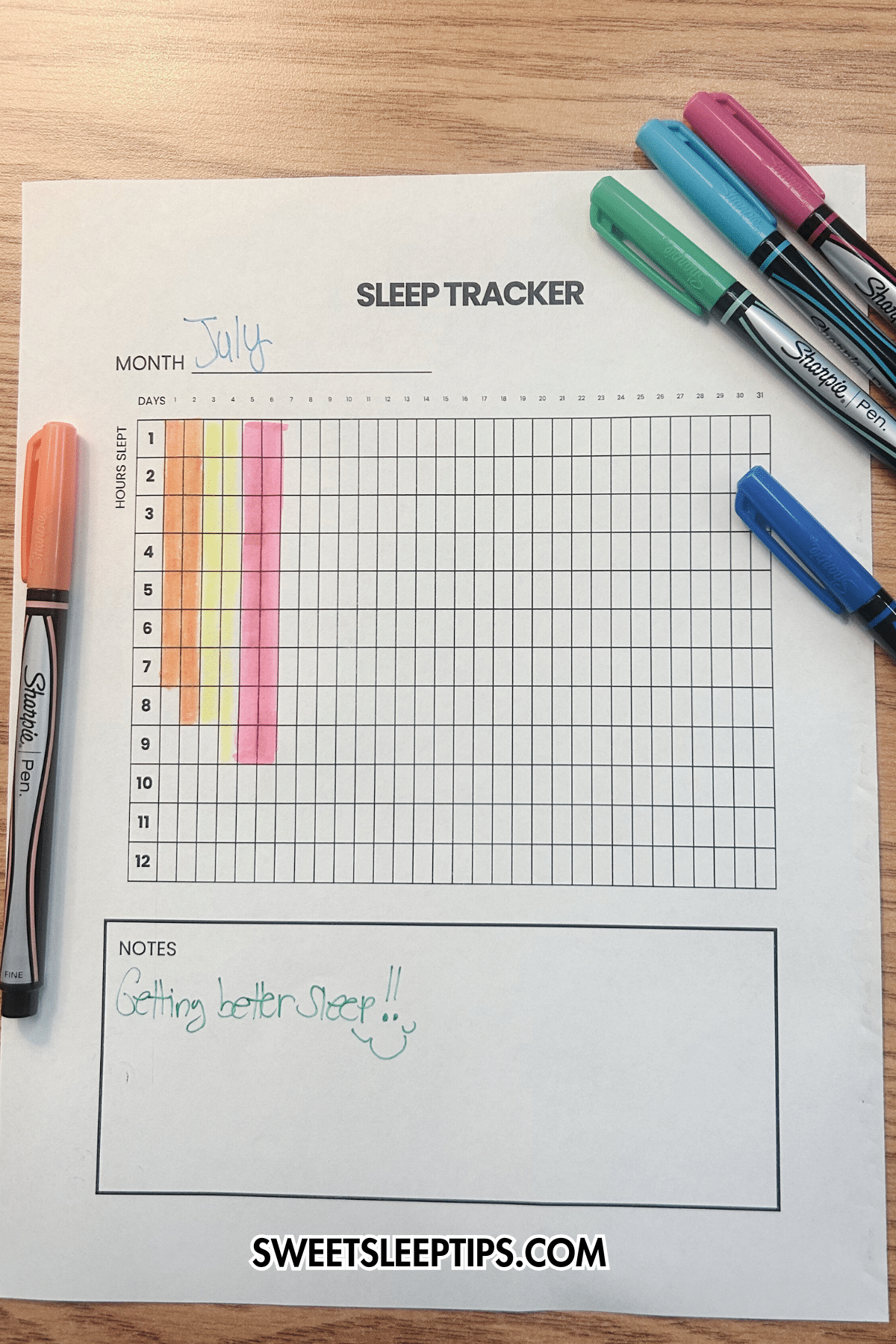 Free Printable Sleep Tracker to Finally Understand Your Sleeping Habits ...