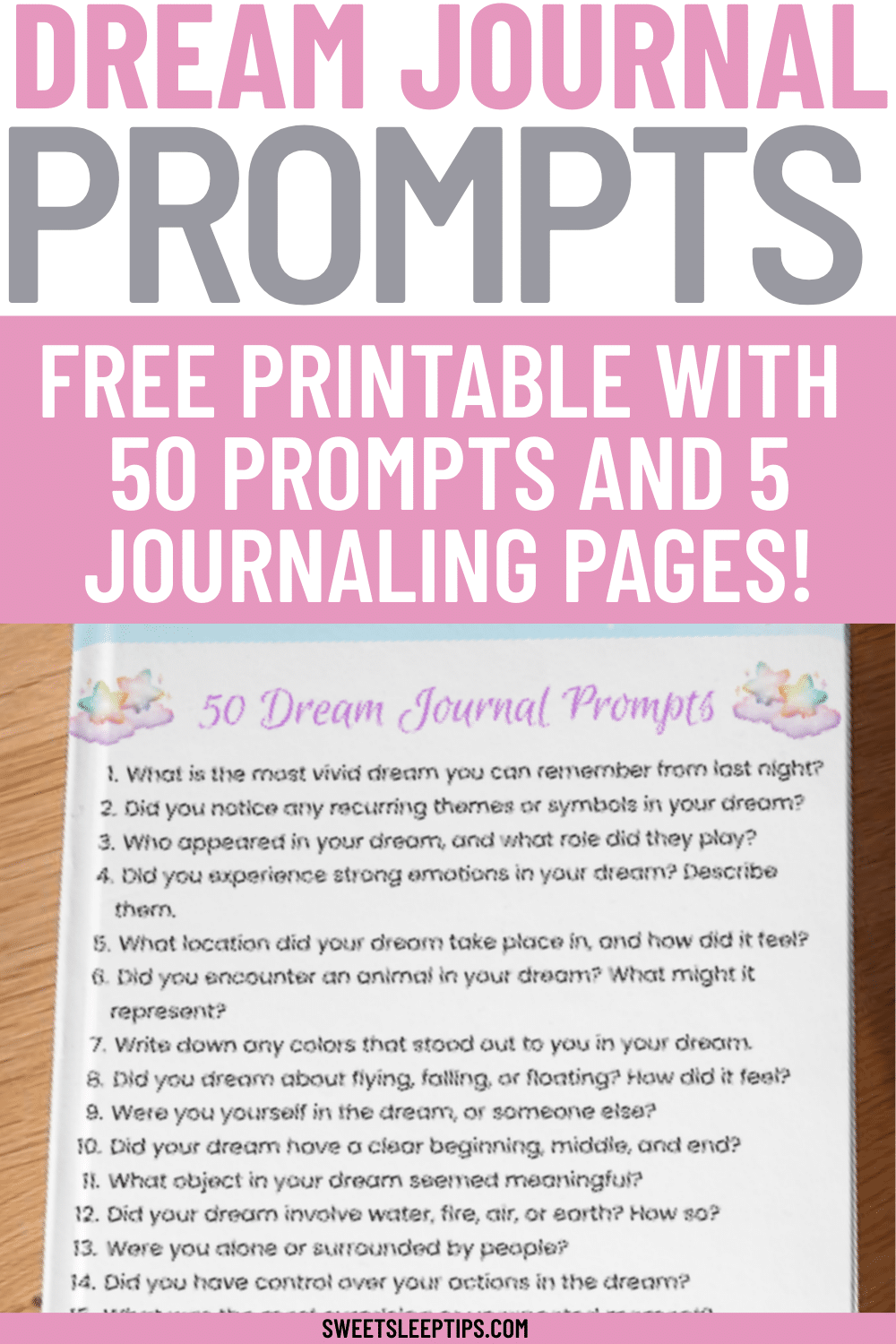 Dream Journal Prompts Download: The Easy Way to Start Recording Your ...