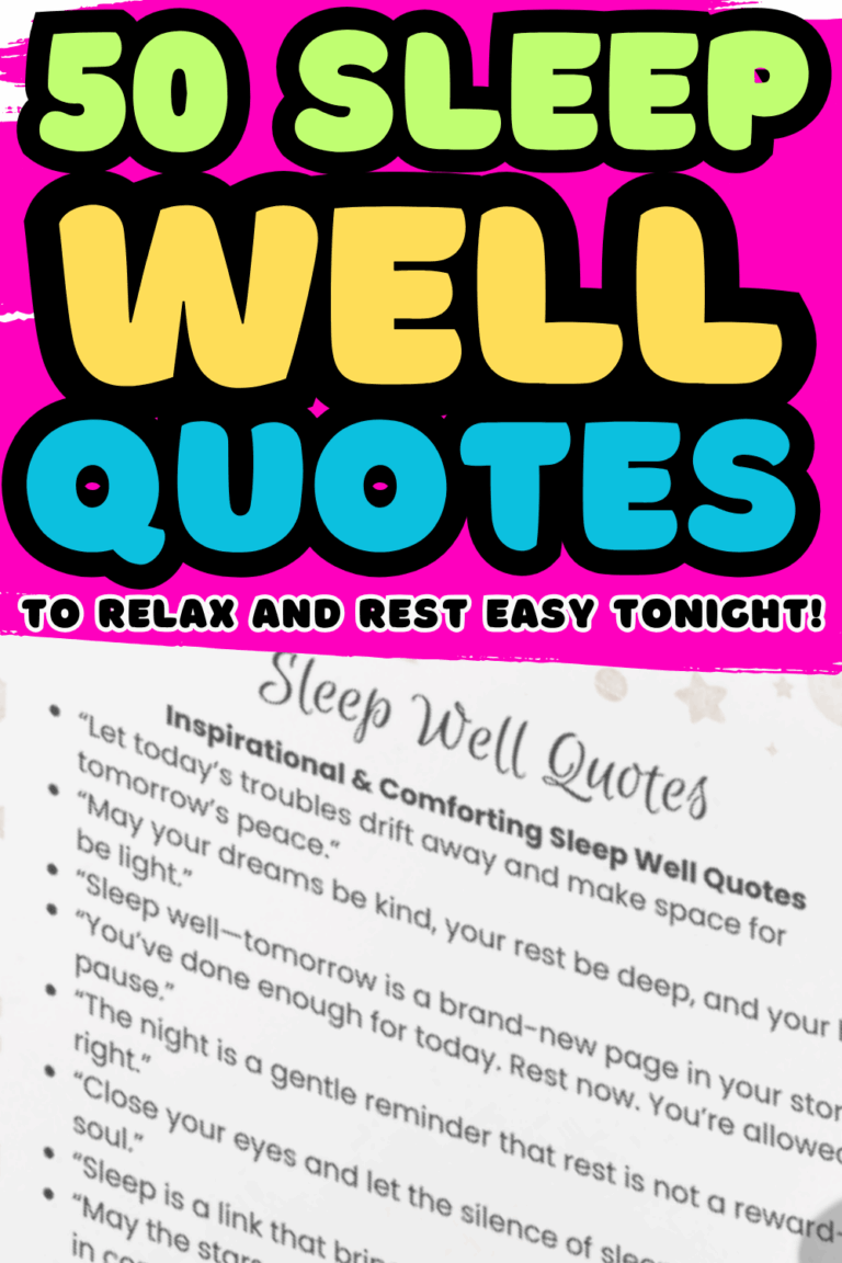 50 Sleep Well Quotes to Relax and Rest Easy Tonight [Free Printable ...