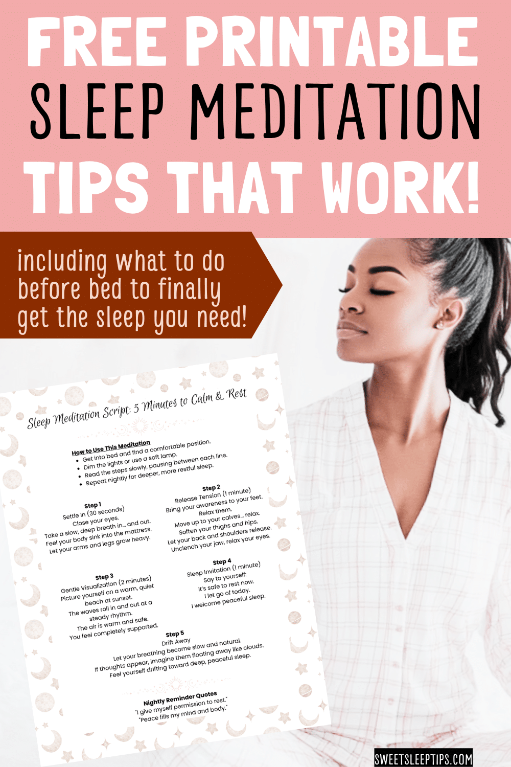 Sleep Meditation: Simple Guide for Better Rest + Free Printable ...